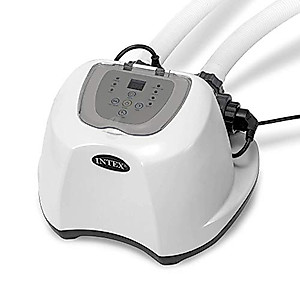 Intex 2800 GPH Pool Sand Filter Pump with Krystal Clear Saltwater System and Automatic Timer for Above Ground Swimming Pools, Black