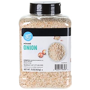 Amazon Brand - Happy Belly Onion Minced, 15 ounce (Pack of 1)