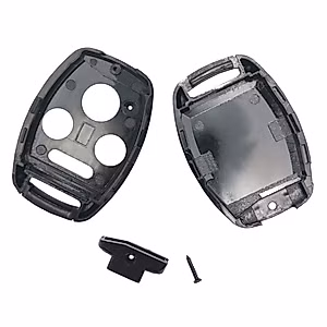 Cutting Not Required - Replacement Key Fob Shell Case Fit for Honda Accord Civic Ex Pilot CR-V 4 Buttons Keyless Entry Remote Car Key Housing with Screwdriver