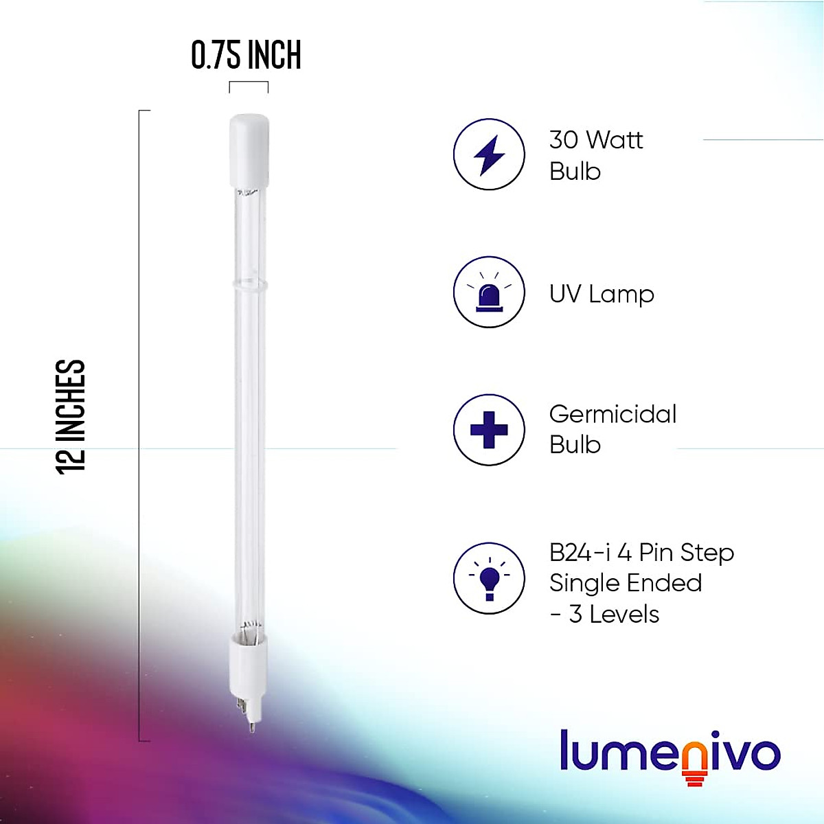 lumenivo 30W UV Light Water Purifier Replacement Lamp for Aquasana Whole House Water Filter System, Sterilight UV Lamp Filter - 1 Pack