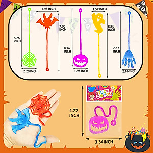 Halloween Treats Non Candy Bulk for Kids, Sticky Hands Party Favors Supplies for Toddlers-100 Pack,Halloween Birthday Basket Goodie bag Stuffer Fillers,Bulk Classroom Prizes Toys Gifts for Boys Girls