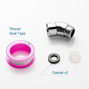 OFFO Shower Head Elbow Adapter, All Metal Handheld Shower Head Elbow Adapter Shower Arm Angle Adapter 135 Degrees, Chrome