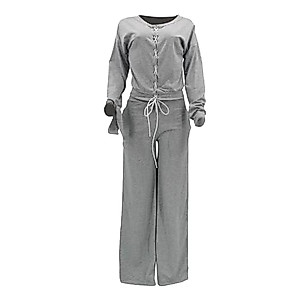 Winter Lounge wear for Women 2 Piece Matching Sets 2 Piece Skirt Sets for Women Dressy Green Jean Jacket Tracksuits Silk Pajamas Women Matching Lounge Set Tracksuit Two Piece Fall Outfits for Women