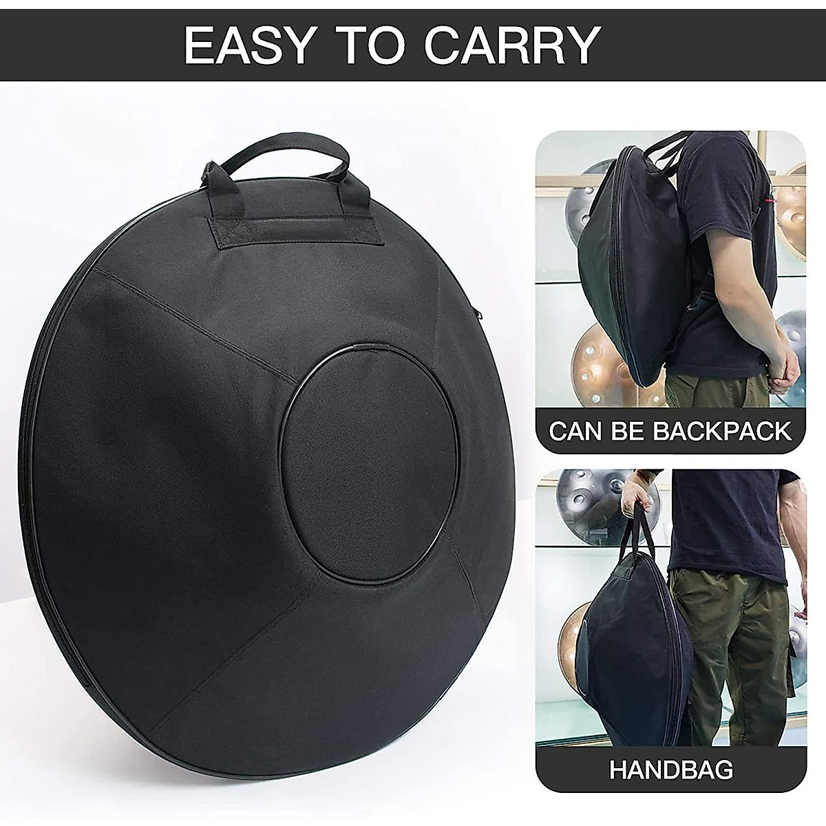 Handpan Drum,Steel Tongue Drum,Instrument In D Minor, 9 Notes, 22 Inch Steel Hand Drum With Soft Handpan Bag, 2 Handpan Mallets,Drum Tripod, Lint-Free Cloth