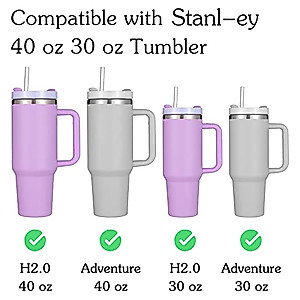 ELIUNG 12PCS Cup Spill-proof Stoppers Compatible For Stan-ley Cup 2.0 30oz 40oz Stan-ley Tumbler with Handle Spill Prevention Plugs Sili-cone Spill-proof Plugs Accessories, White