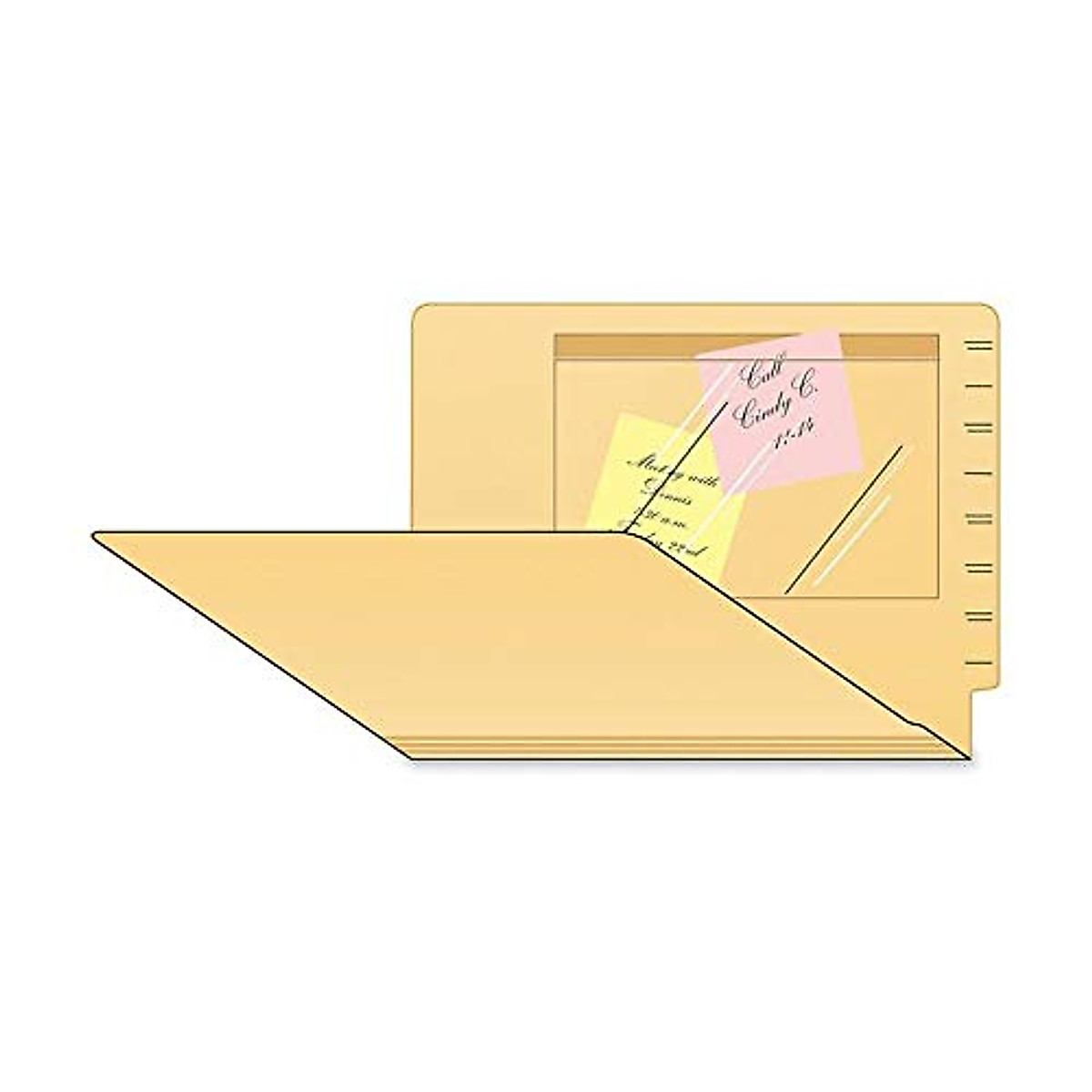 Tabbies Clear Self-Stick Poly Pocket, Inside: 8-3/4"W x 5-1/2"H, Outside: 9-1/4"W x 6" H, 100/Box, Easily Add a Pocket to Anything (54499)