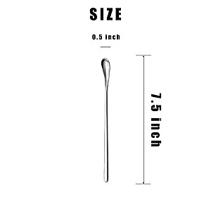 WOLEDOE 2Pcs Reptile Powder Fruit Mixing Stirring Food Feeding Spoon fit Crested Gecko Gargoyle Bearded Dragon