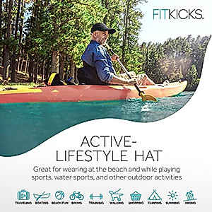 FITKICKS Folding Cap, Comfortable and Adjustable Ball Cap, UPF 50+ Sun Cap for Men and Women, Gray V2