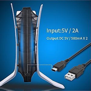 ECHZOVE PS5 Controller Charging Dock, Playstation 5 Controller Charging Station, PS5 Controller Accessories