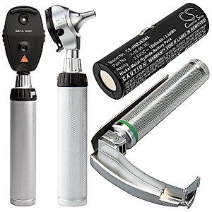 SCESMIA Replacement Battery for Heine Beta Handles, Ophthalmoscope Beta 200, Ophthalmoscope Beta 200s, Short F.O. Laryngoscope Handle 3.6V/4400mAh