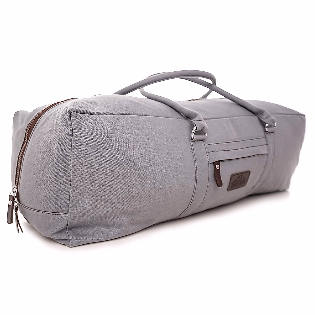 Mount Adams XL Yoga Mat Bag, 26" x 10" x 10", Extra Large Yoga Mat Carrier, Fitness Bag for Exercise Mat, Block, Straps, and Blanket, Canvas Gym Duffle Bag for Workout Accessories, Gray