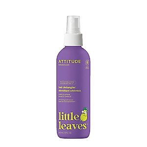 ATTITUDE Rinse-free Hair Detangler for Kids, EWG Verified Leave In Product, Plant- and Mineral-Based Ingredients, Vegan, Vanilla & Pear, 8 Fl Oz