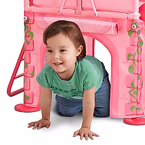 Radio Flyer Play & Fold Away Princess Castle, Toy Slide, Fort, & Climbing Playhouse
