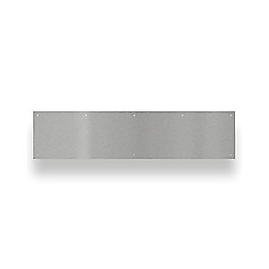 Hardware Essentials 852737 Aluminum Non-Magnetic, Screw-In, Door Kick Plate 8" x 34" Anodized Aluminum Finish ​​