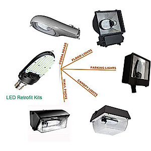 OSTEK LED Shoebox Area Corn Light Bulb 54W LED Retrofit Kits 5000K E39 Rotatable Mogul 7560LM LED Commercial Lighting - Post Street Light Security Lights Parking Light LED Paddle Bulb, UL DLC