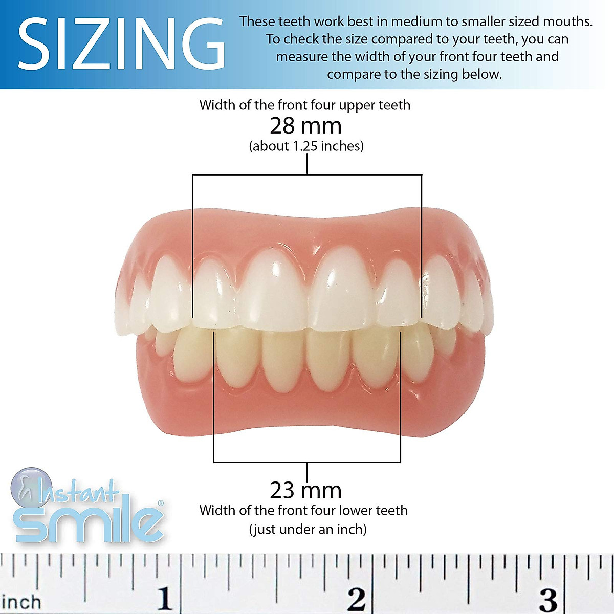 Billy Bob Instant Smile Complete Adult Makeover Kit! Fix Your Smile at Home Within Minutes! Includes Bright White Comfort Fit Flex Upper and Natural Shade Instant Smile Lower.