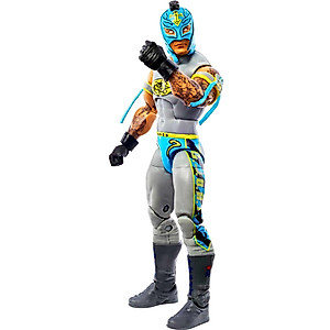 Mattel WWE Elite Collection Top Picks Action Figure & Accessories Set, Rey Mysterio 6-inch Collectible with Articulation & Interchangeable Parts