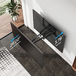 Pipishell TV Wall Mount Bracket Full Motion for 50-90 Inch OLED QLED Flat Curved TV with 29 Inch Extension Articulating Arm Swivel Tilt Level, Max VESA 800x400mm Up to 132 lbs Fits 16/18/24 Inch Studs