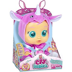 Cry Babies Sasha The Rhino Baby Doll, Amazon Exclusive, Pink
