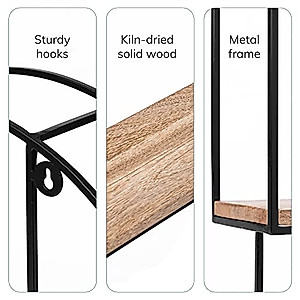 MH London Circle Wall Shelf - Lemar Shelves - Exclusively Designed Hand Crafted Wood Display Shelf. Contemporary Design - Floating Shelves for Bedroom, Living Room of Home Office