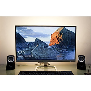 Enbrighten SlimLine 14in. Fluorescent Light Fixture, Plug-in, 5ft. Power Cord, F8T5 Bulb, Warm White, Flicker-Free, No-Hum, Instant-On Electronic Ballast, Linkable, On/Off Rocker Switch, White, 10168