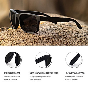 MAXJULI Polarized Sunglasses for Men and Women,UV400 Protection Sun Glasses,Ideal for Driving Cycling and Running 8120（Grey+Grey）