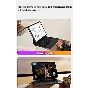 TYXDKJ Alcantara Case for iPad,Double-sided Handmade, Compatible with 11 inch iPad Pro 1/2/3 and 10.9 iPad Air，Equipped with Wireless Keyboard(Black)