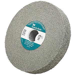 3M EXL Deburring Wheel - 9S Fine Grit Silicon Carbide - Metal Deburring, Finishing and Polishing Wheel - Convolute - 6 in x 1 in x 1 in - Pack of 3