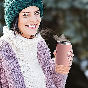 WUQID Heart Shaped Texture Silicone Boot Compatible with Stanle Quencher H2.0 & IceFlow Flip 20oz 30oz 40oz and Hydro Sport Flask 12-24oz, Anti-Slip Bottle Bottom Sleeve Cover