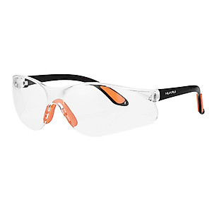 HUARUI Gun Range Shooting Ear Protection Earmuffs for Shooting Ear & Eye Protection Safety Glasses Hearing Protective Combo （Black）