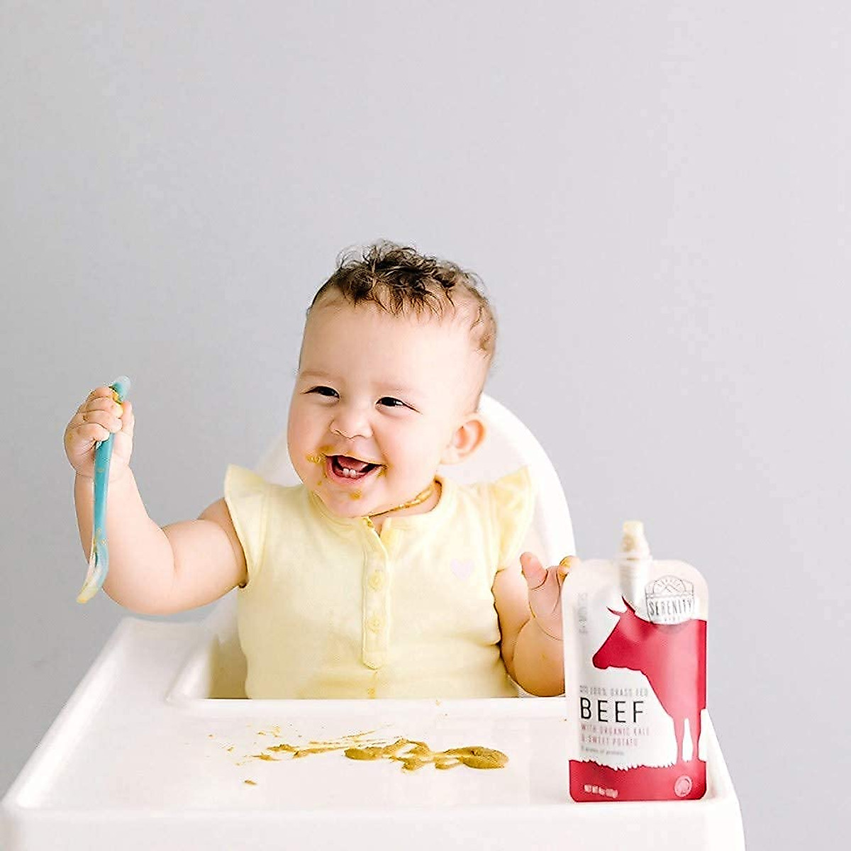 Serenity Kids Baby Got Beef Bundle | 6 Each of Grass Fed Beef, Beef & Ginger and Beef Pot Roast Pouches (18 Count)
