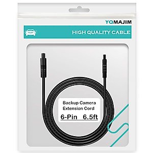 6 Pin Backup Camera Extension Cable,6 Pin 6.5 Ft Extension Cord for Dash Cam, Camera Cable for Reverse Camera Car Recorder Rear View Camera(6.5 Ft)