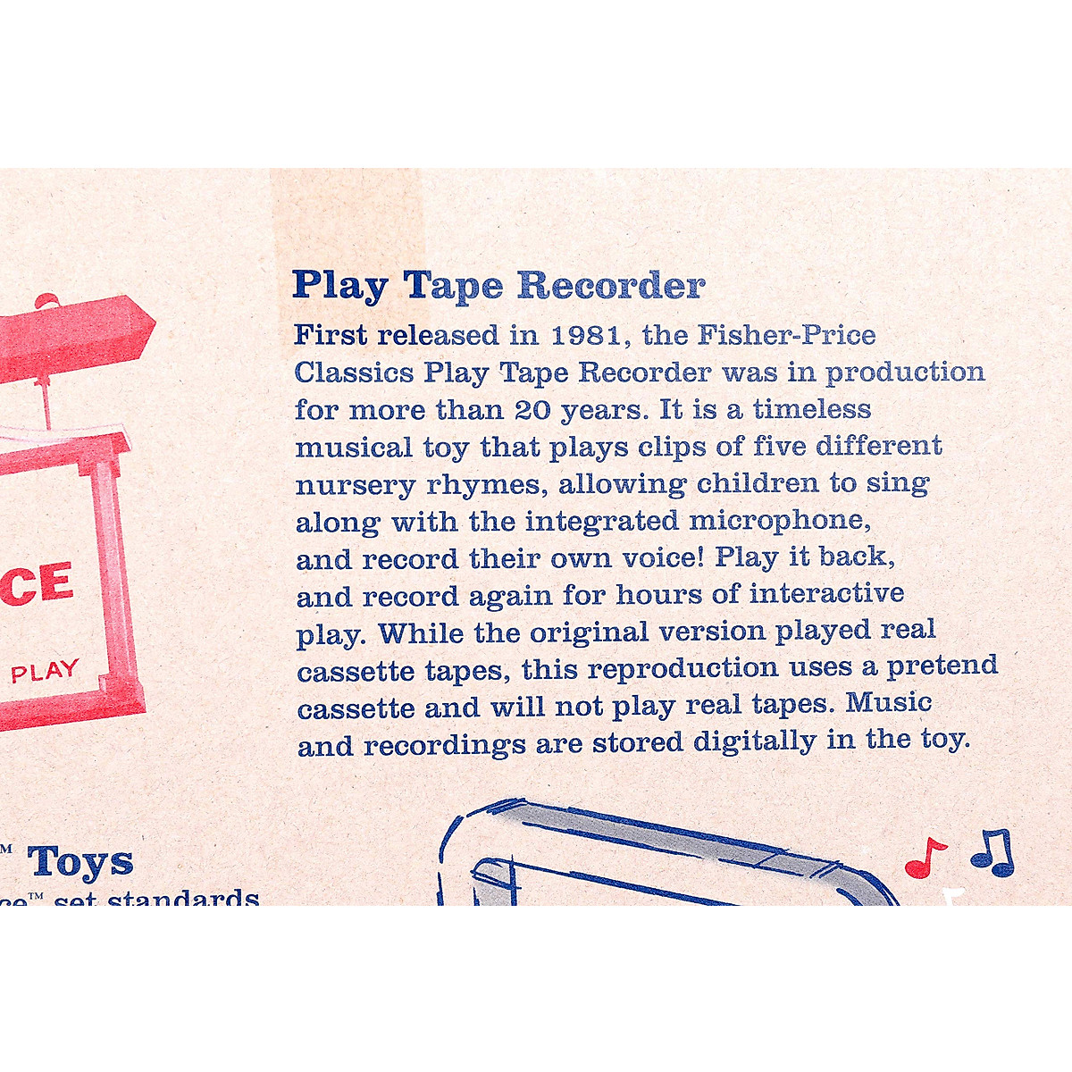 Fisher-Price Play Tape Recorder, 36 months to 180 months