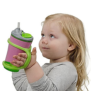 EazyHold Easy Grip Baby Sippy Cup Holder, 360 Transition Trainer Cup Alternative, Infant, Child, Adult Silicone Pediatric Adaptive Aid Band for Limited Hand Mobility, Cerebral Palsy - One Piece