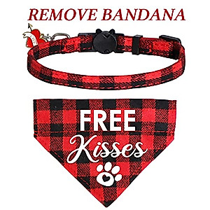 STMK Valentine's Day St. Patrick's Day Easter Cat Bandana Collar with Bell, Breakaway Holiday Cat Kitten Bandana Collars with Bell for Holiday Cats Kittens Costumes (Holiday Cat Bandana Collars)
