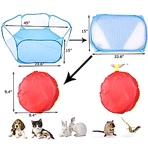 Oceek Small Animals Cage Tent Small Animals Pet Cages Kits Favola Hamster Cage Pets Ferret Nation Critter Pet Playpen Tent Guinea Pig Cage Rabbit Cage for Guinea Pig, Rabbits, Hamster