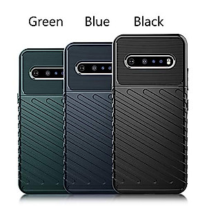 Sucnakp for LG V60 Thinq Case LG V60 Case Shock Absorption Anti Scratch Heavy Duty Durable Drop Protection Cell Phone Cover for LG V60 Thinq（LT Black）