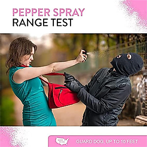 Pepper Spray Keychain Belt Clips- Maximum Heat Strength OC with Dye- Combo Safety Key Chain