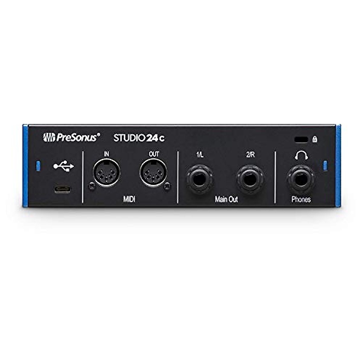 PreSonus Studio 24c 2x2 USB Type-C Audio/MIDI Interface with CR3-X Creative Reference Multimedia Monitors and 1/4” Instrument Cable and Microphone Isolation Shield