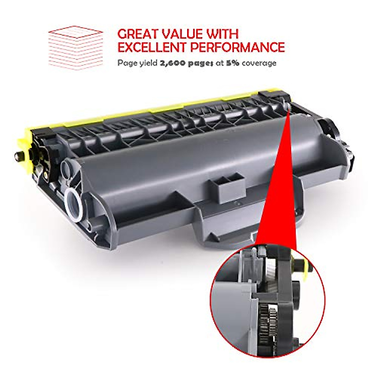 JOTO Compatible Toner Cartridge Replacement for Brother TN360 TN-360 TN 360 TN-330 TN 330 DCP-7040 HL-2140 HL-2170W DCP-7030 MFC-7340 MFC-7345N MFC-7440N (Black, 2 Pack, High Yield)