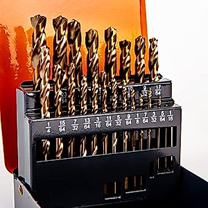 INTOO Hss Cobalt Drill Bits Set 21PCS Triangle Shank,Industry Drill bits with Golden Ratio Tip,