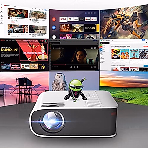 SJYDQ W32 Mini Projector Full Hd 1080p Android 10 Support 4k Decoding Video Projector Led Beamer Home Theater for Phone Cinema (Size : Mirror Version)