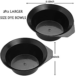 Borogo Hair Dye Coloring DIY Beauty Salon Tool Kit 20Pieces Hair Tinting Bowl, Dye Brush, Ear Cover, Gloves for DIY Salon Hair Dye Tools Hair Coloring Bleaching Hair Dryers Hair Dye Tools