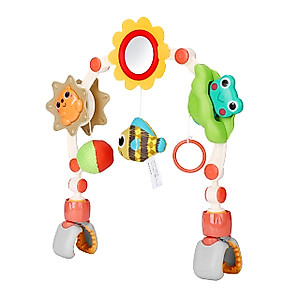BOREBO Baby Car Seat Toys Bar Arch Bouncer Accessories Crib Hanging Travel Stroller Arch Versatile Sensory Adjustable for Little One for Newborn Baby Shower