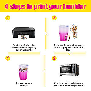 AGH 6 Pack 3 oz Frosted Sublimation Mini Gradient Color Tumblers Shot Glass, Cups with Lid and Stainless Steel Straw