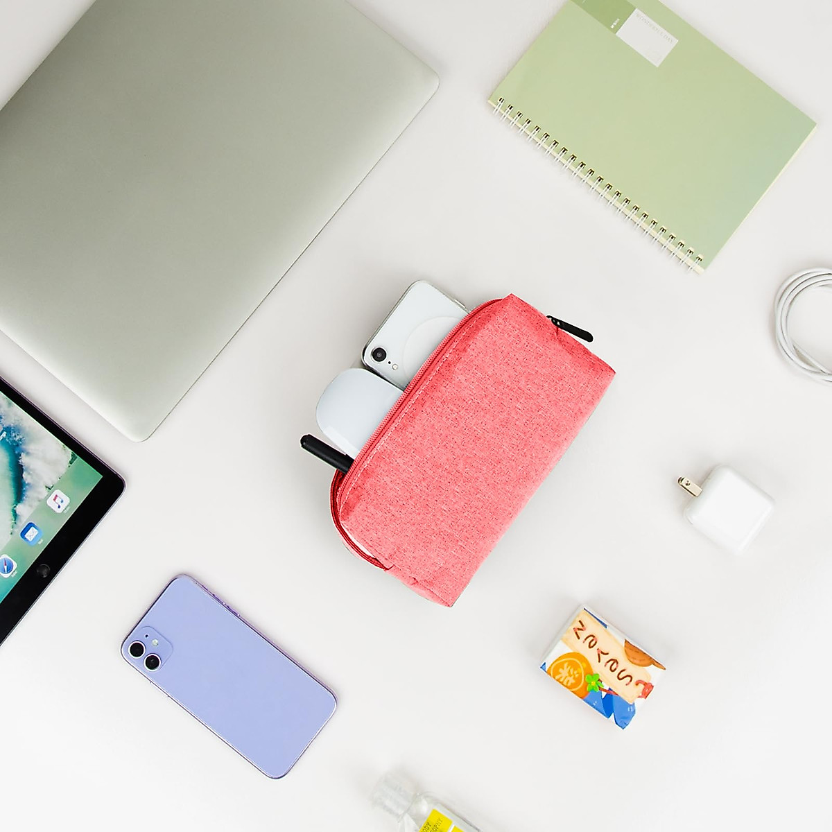 MicaYoung Laptop Sleeve Shoulder Bag 13-14 Inch PC Portable Handbag Carrying Case Compatible with 14 inch VivoBook/ZenBook/ThinkPad Acer ASUS Dell HP Chromebook Samsung Notebook Surface, Pink