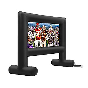 XtremepowerUS 95177 14' Feet Outdoor & Indoor Projection Portable Movie Screen-Includes Inflation Air Blower w/Storage Bag, Black