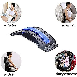 Back Stretcher / Cracker, Spine Board, Multi-Level Back Massager Lumbar, Pain Relief Device for Herniated Disc, Sciatica, Scoliosis, Lower and Upper Back Stretcher Support