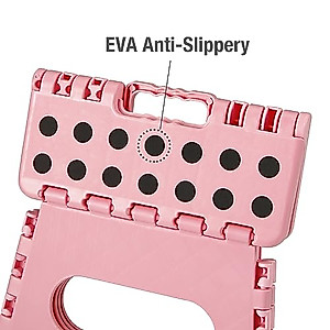 PandaEar Small Folding Step Stool for Kids, 7.5 Inch Mini Collapsible Foldable Step Stool, Portable Stepping Stool, Study Plastic Foot Stool, Kids Stool for Bathroom Kitchen, Bedroom