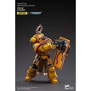 BLOOMAGE JOYTOY (BEIJING) TECH Warhammer 40K: Imperial Fists Veteran Brother Thracius 1:18 Scale Action Figure, Multi